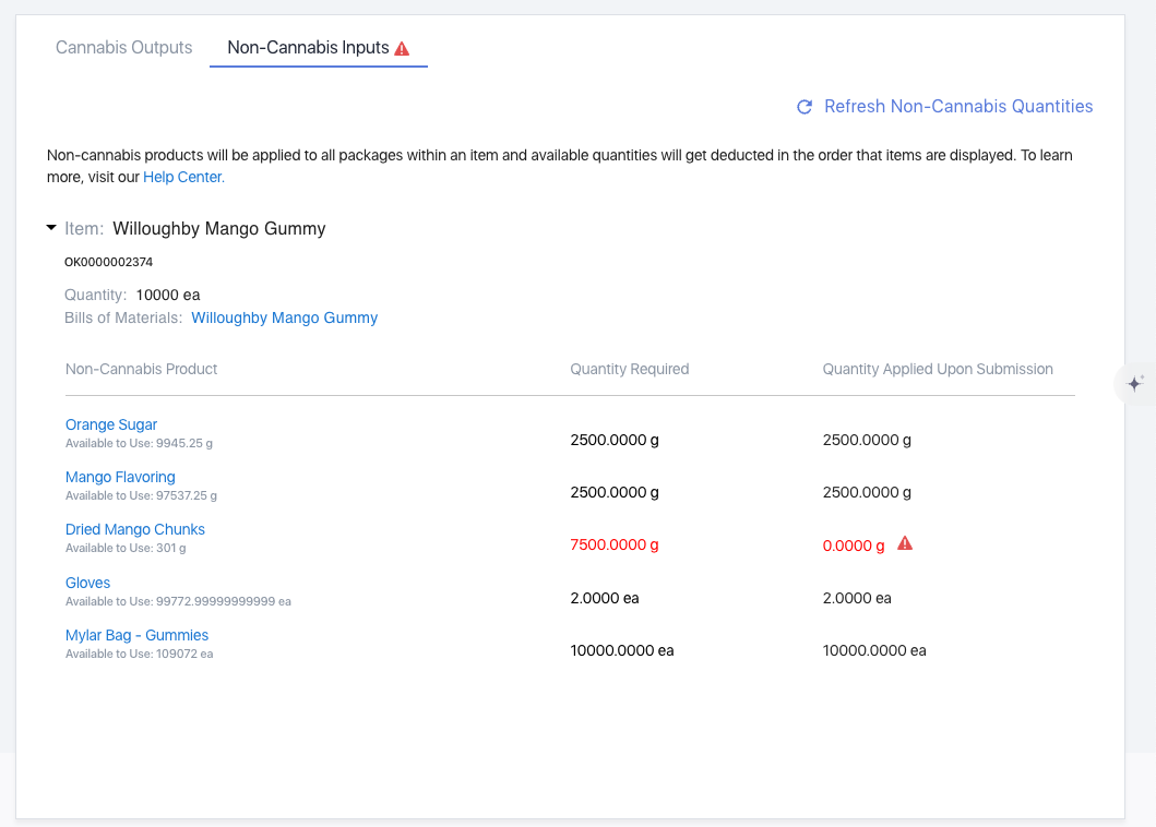 Correcting Non-Cannabis Cost/Application on Packages – Canix Help Center