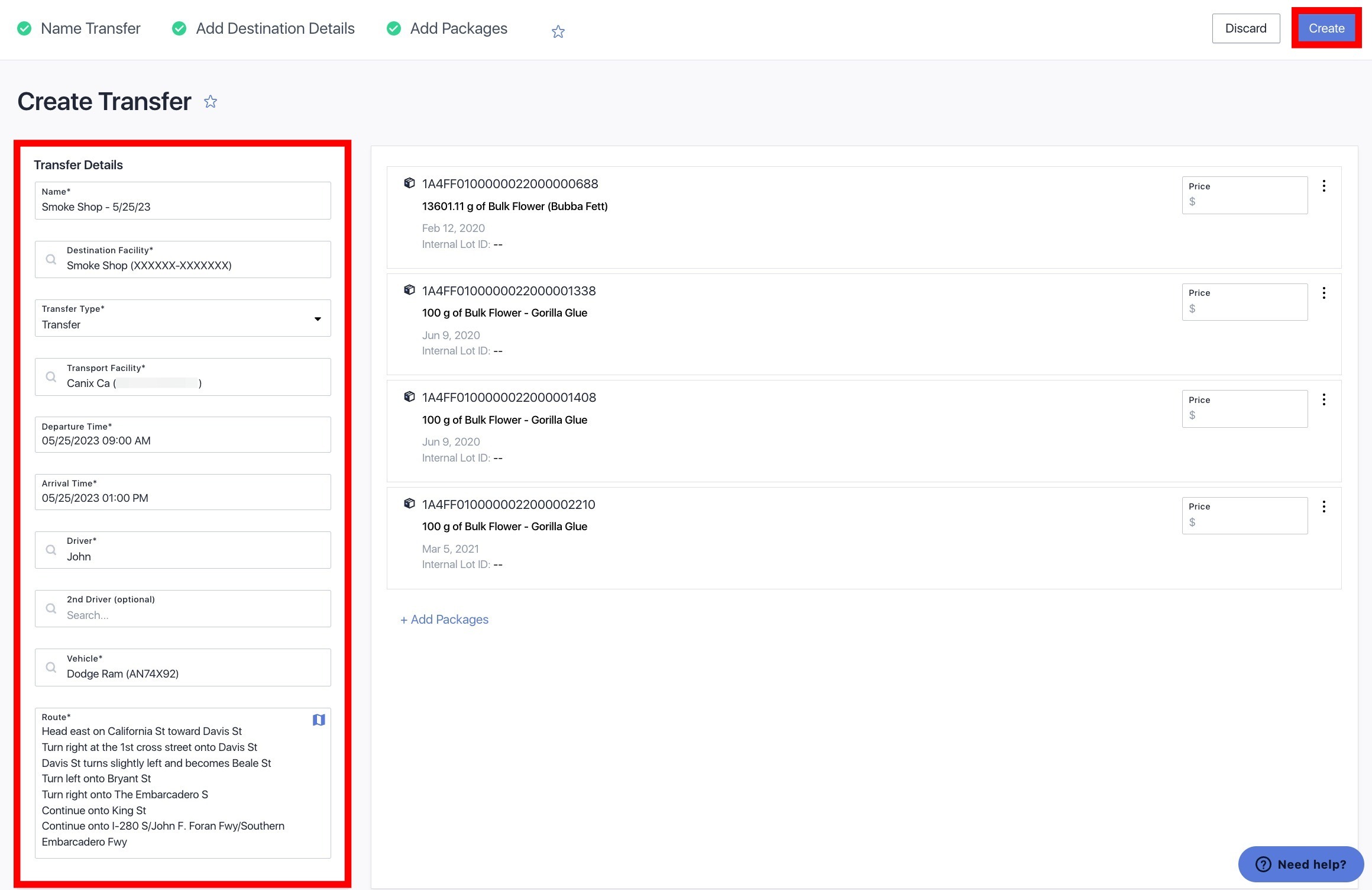 Create Outgoing Transfers – Canix Help Center