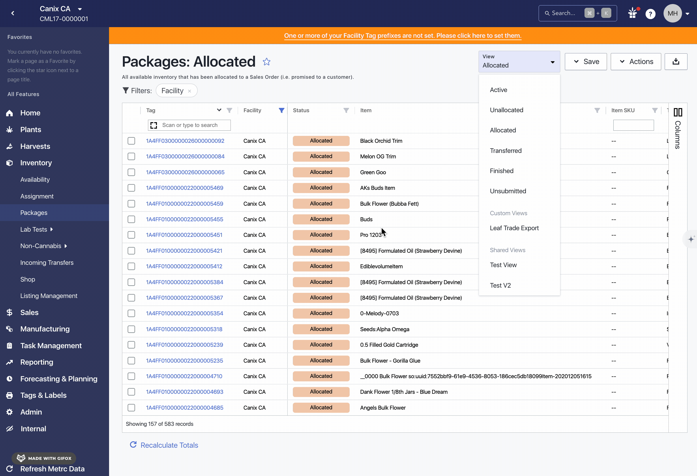 Guide to Canix Package Availability Statuses – Canix Help Center